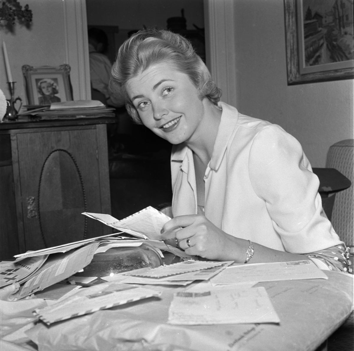 Hillevi Rombin - Miss Universum - "inför Amerikaresan", Uppsala 1955 ...