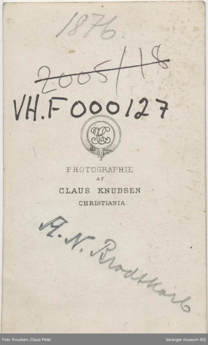 Portrett, Arnt Nicolai Brodtkorb - Vardø Museum / DigitaltMuseum