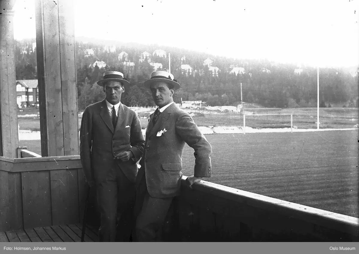 Halfdan Ditlev-Simonsen og Thorleif Gram. - Oslo Museum / DigitaltMuseum