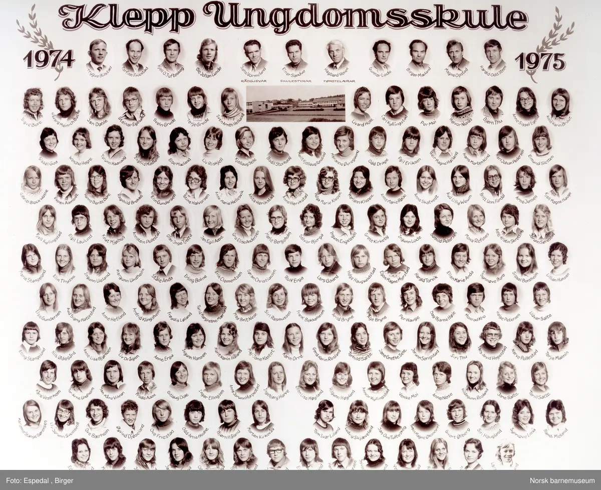 Klassebilde, 9 klasse, Klepp ungdomsskolen - Stavanger skolemuseum ...