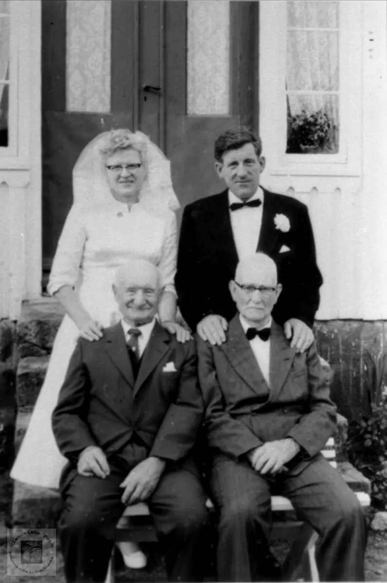 Brudepar. Randi og Jens Rustad. - Historiske Foto- Marnardal og ...