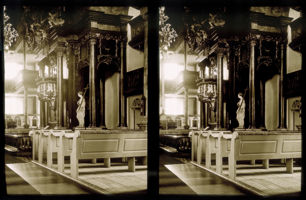 Kongsberg Kirke, interiør. - Norsk museum for fotografi - Preus ...