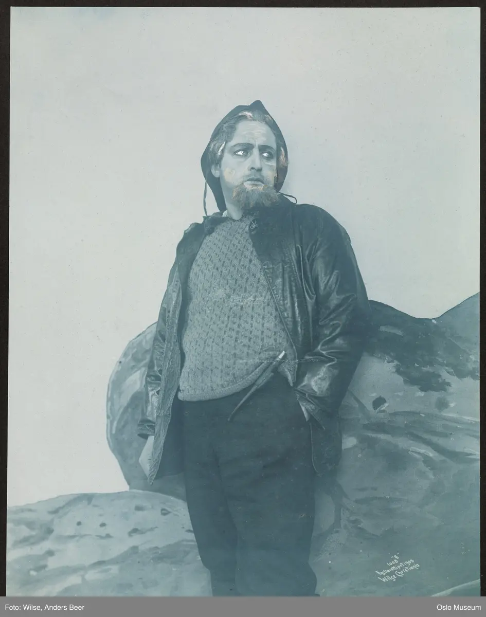 Johan Fahlstrøm som "Terje Vigen". - Oslo Museum / DigitaltMuseum