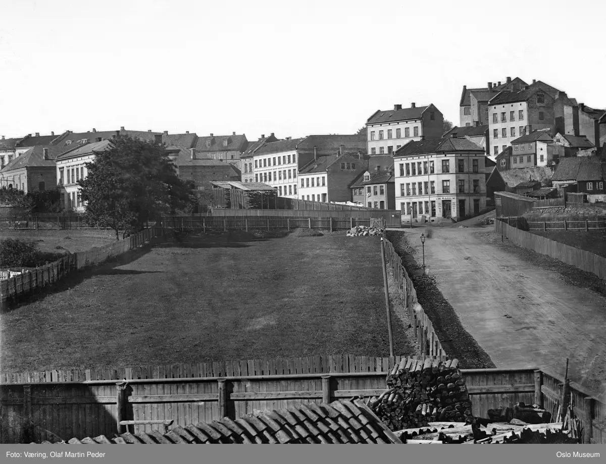 Utsikt fra Rosteds gate mot Dops gate. - Oslo Museum / DigitaltMuseum