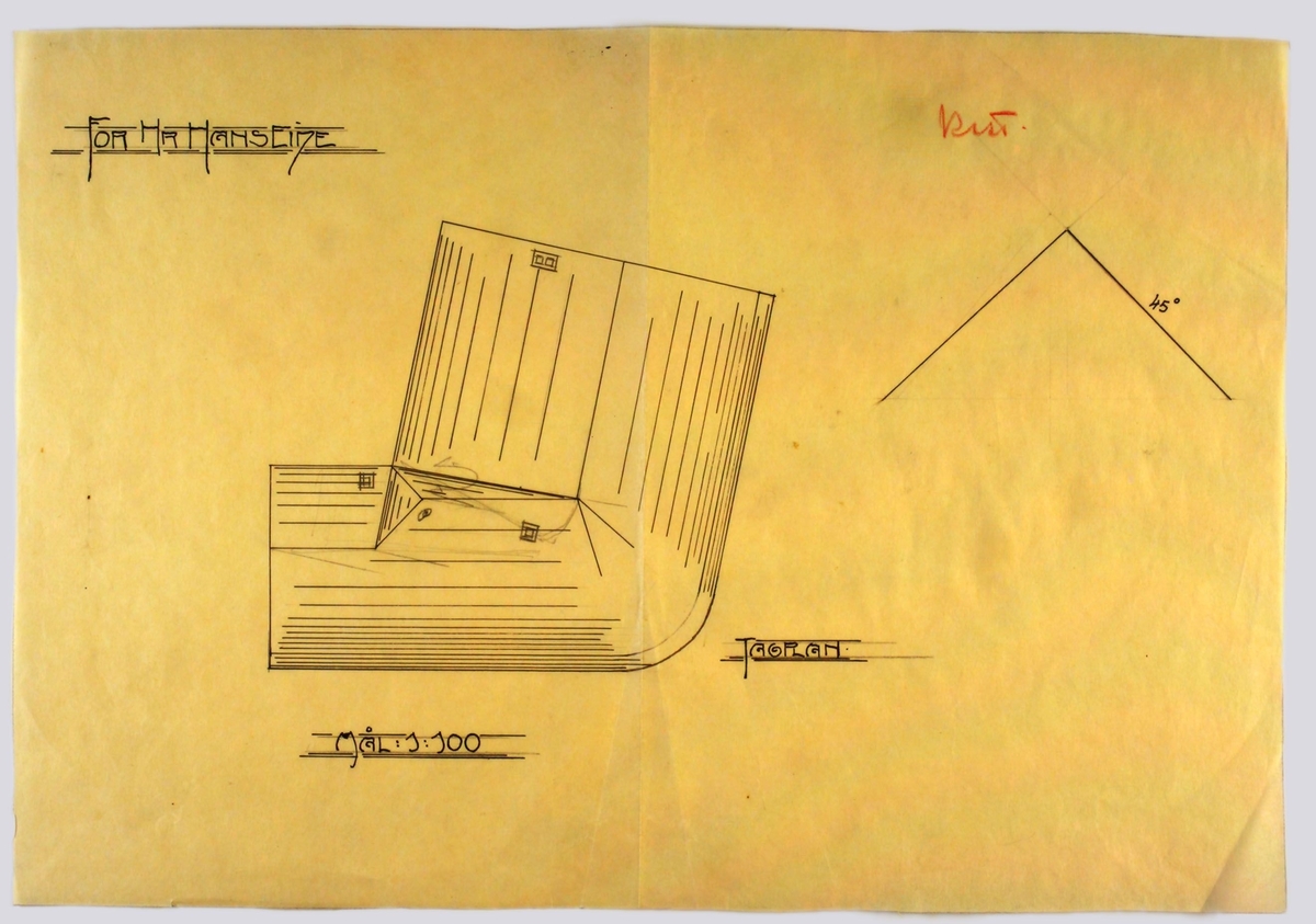 Bolig for Hans Eide [takplan] [Takplan] - Jugendstilsenteret og KUBE ...