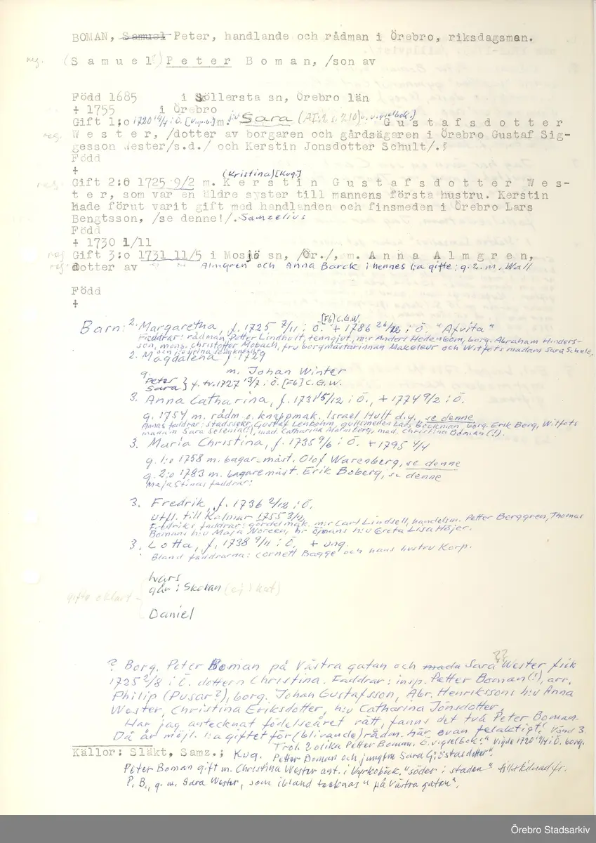 Dokument - Örebro Stadsarkiv / DigitaltMuseum