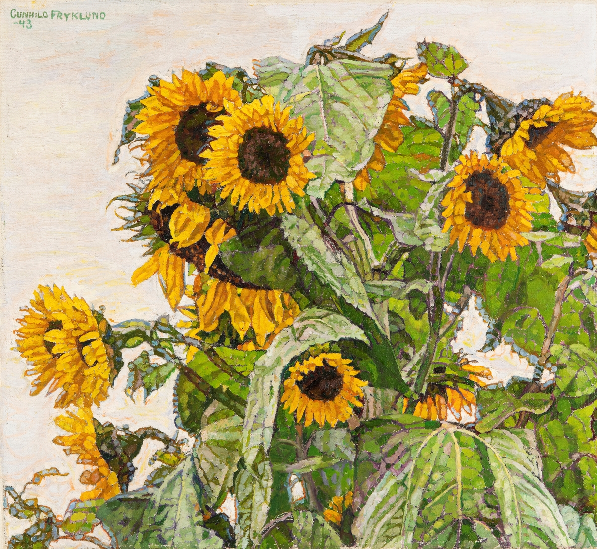 Solrosor [Målning] - Värmlands Museum / DigitaltMuseum