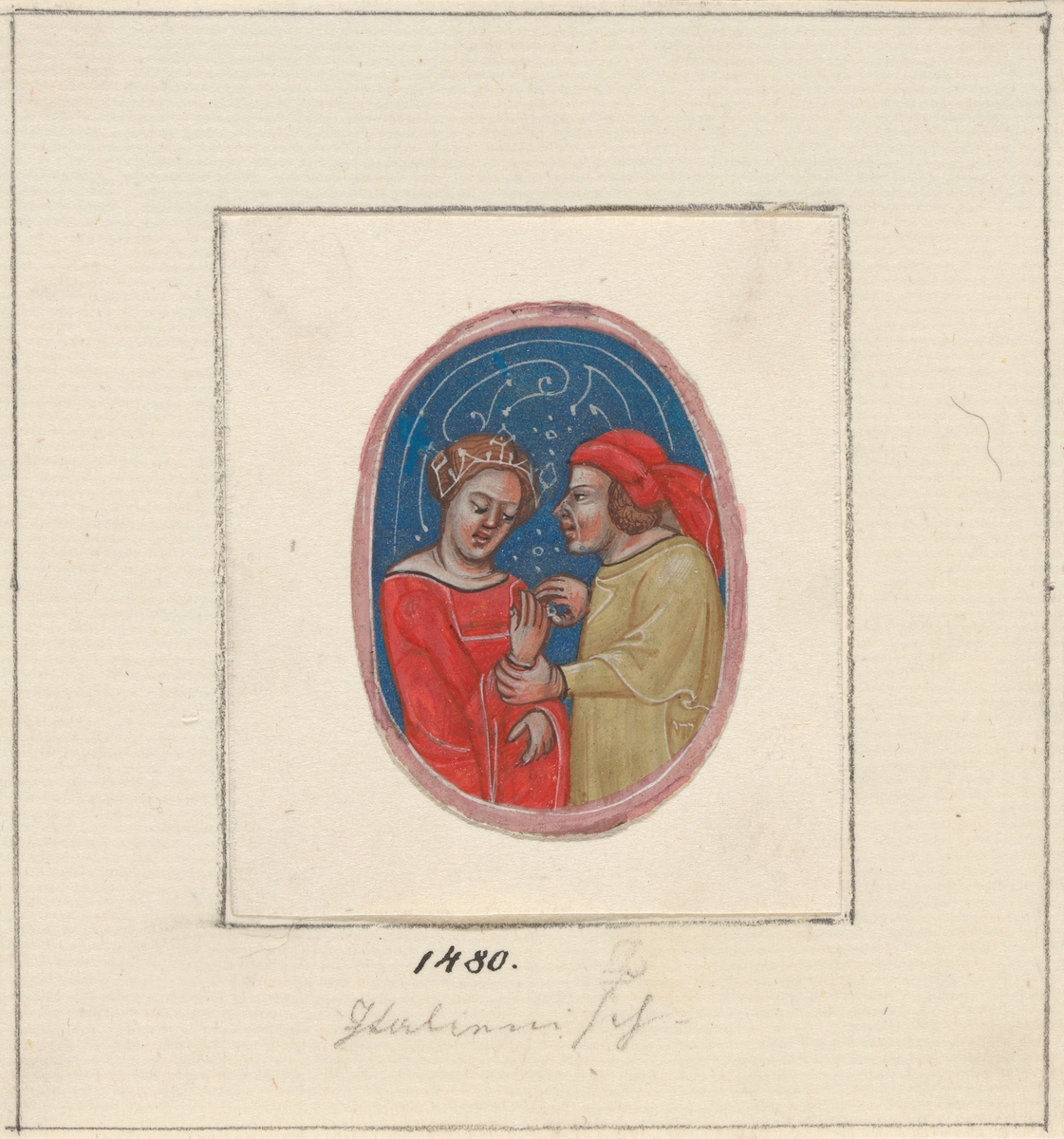 Kvinne og mann i samtale [Tegning] - Nasjonalmuseet ...