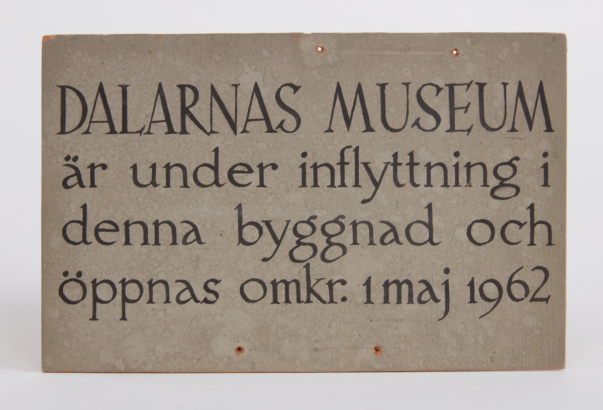 Skylt - Dalarnas museum / DigitaltMuseum
