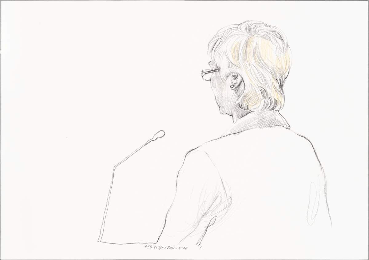 Fra rettssprosessen mot Anders Behring Breivik [Tegning] - KODE ...