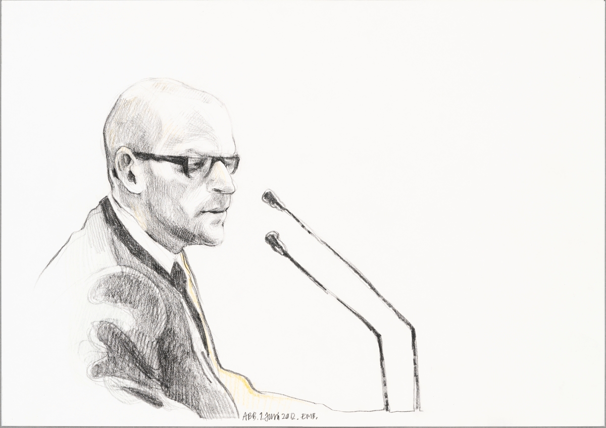 Fra rettssprosessen mot Anders Behring Breivik [Tegning] - KODE ...