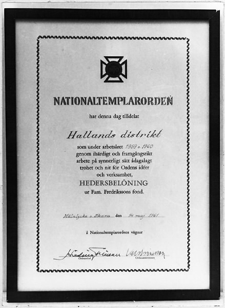 Diplom - Hallands kulturhistoriska museum / DigitaltMuseum