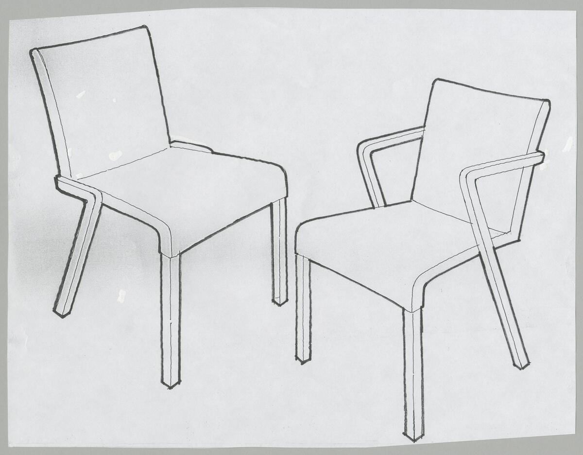 Stol [skiss] - Designarkivet / DigitaltMuseum