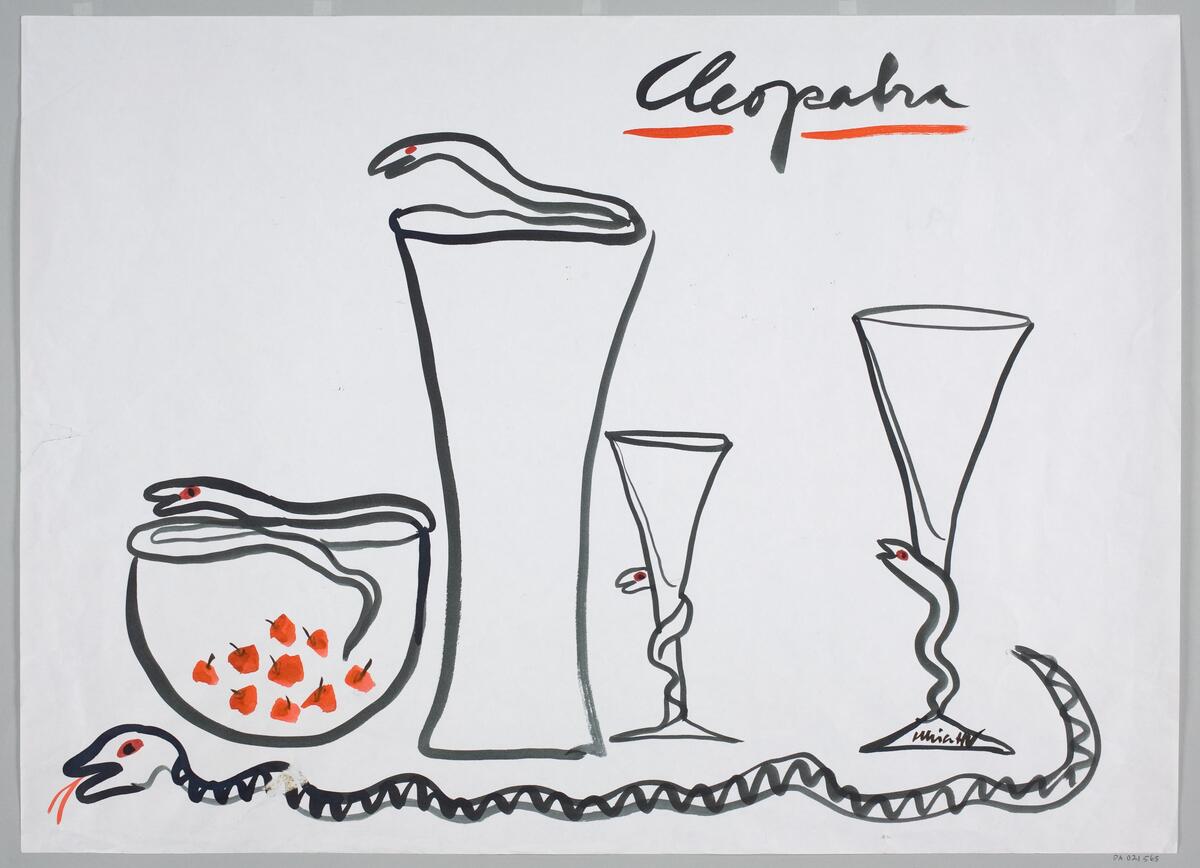 Cleopatra, artist collection [skiss] - Designarkivet / DigitaltMuseum