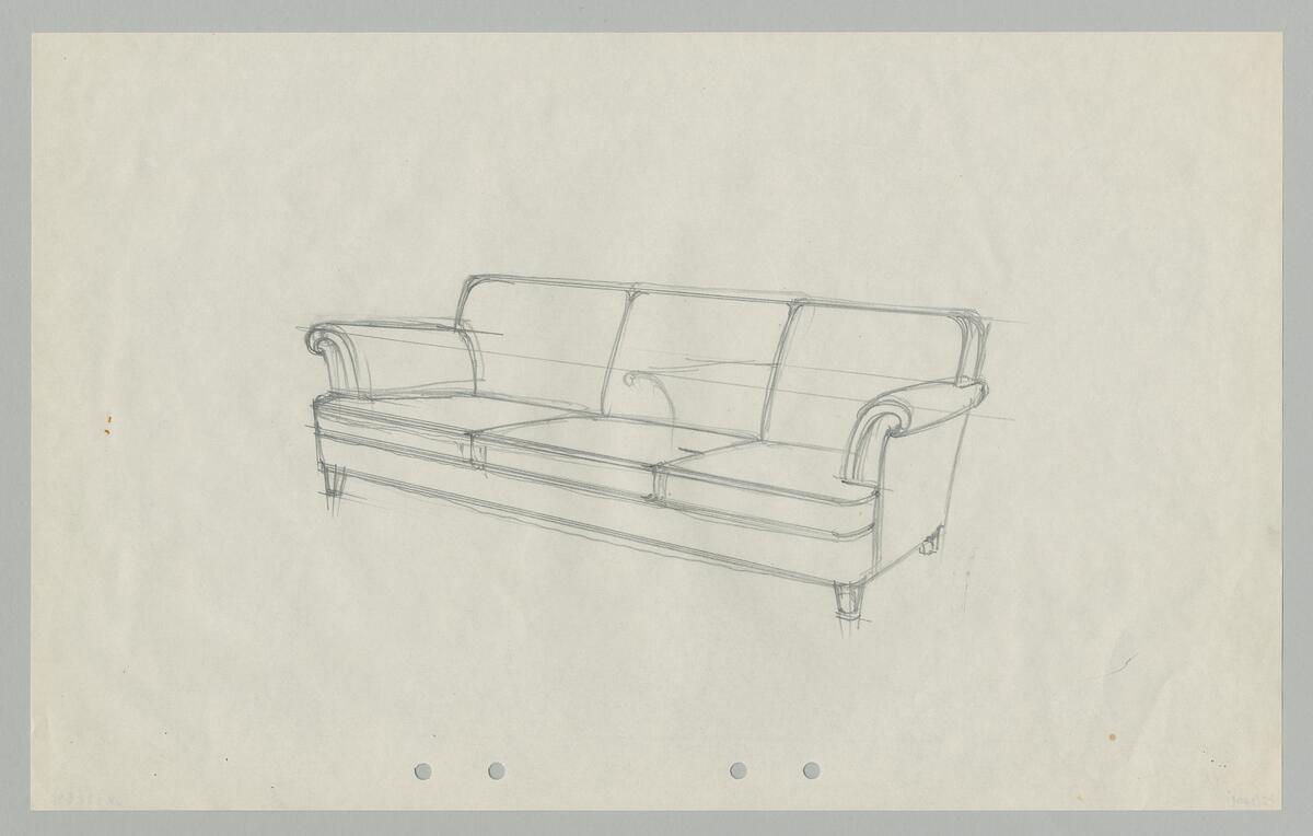 Soffa [skiss] - Designarkivet / DigitaltMuseum