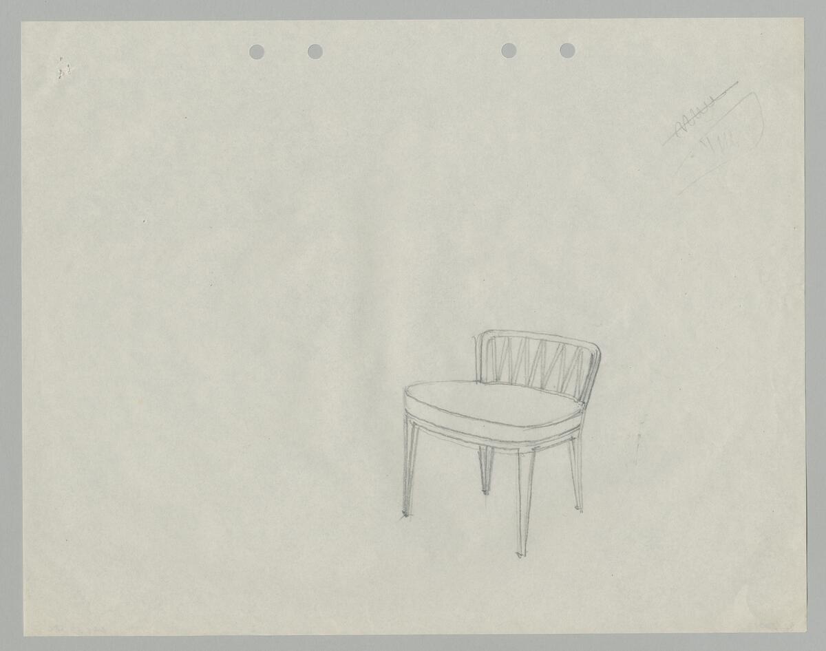 Stol [skiss] - Designarkivet / DigitaltMuseum