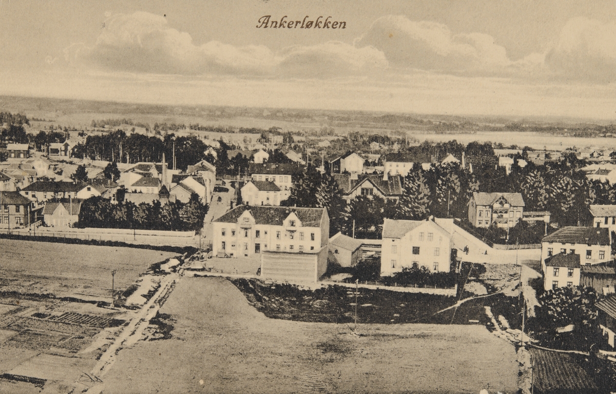 Bildemappe, Hamar, Ankerløkka, Hamar sykehus i Skolegata, boligområde ...