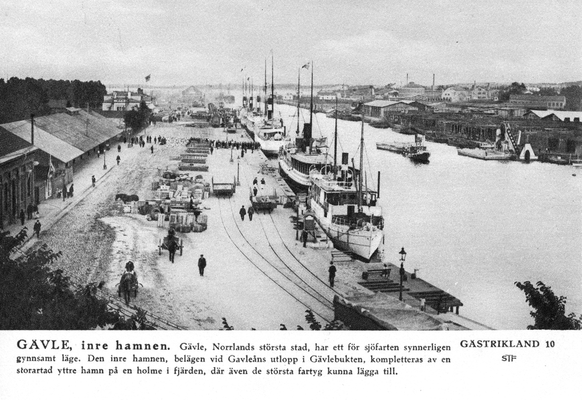 Sverigebilder. Svenska Turistförening, STF. Gävle, inre hamnen. Gävle ...