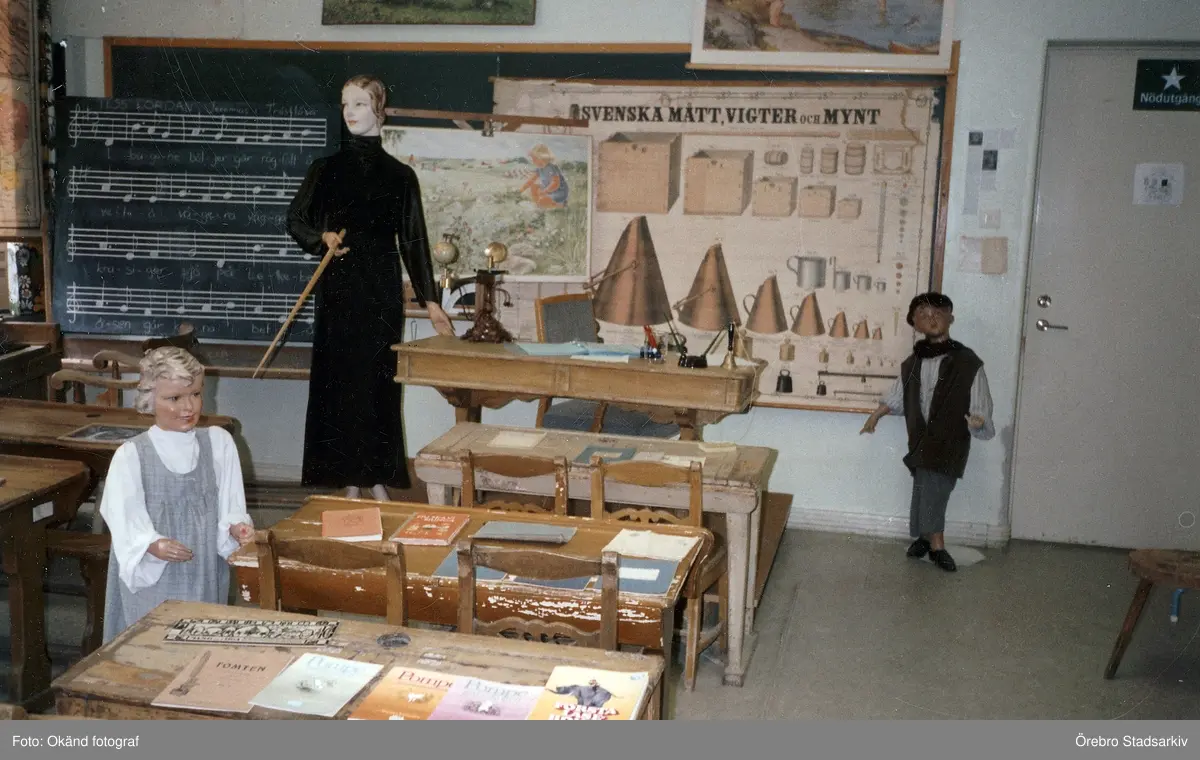 Klassrum på Skolmuseet i Örebro, 1980-tal - Örebro Stadsarkiv ...
