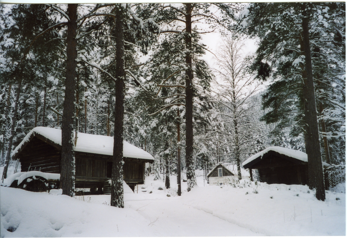 Hallingdal Museum, Nesbyen. Stabburet ved Theonstugu t.v ...