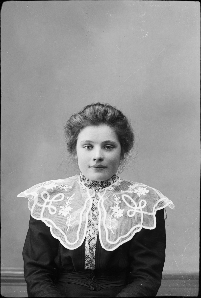 Ateljéporträtt - kvinna, Alunda, Uppland - Upplandsmuseet / DigitaltMuseum