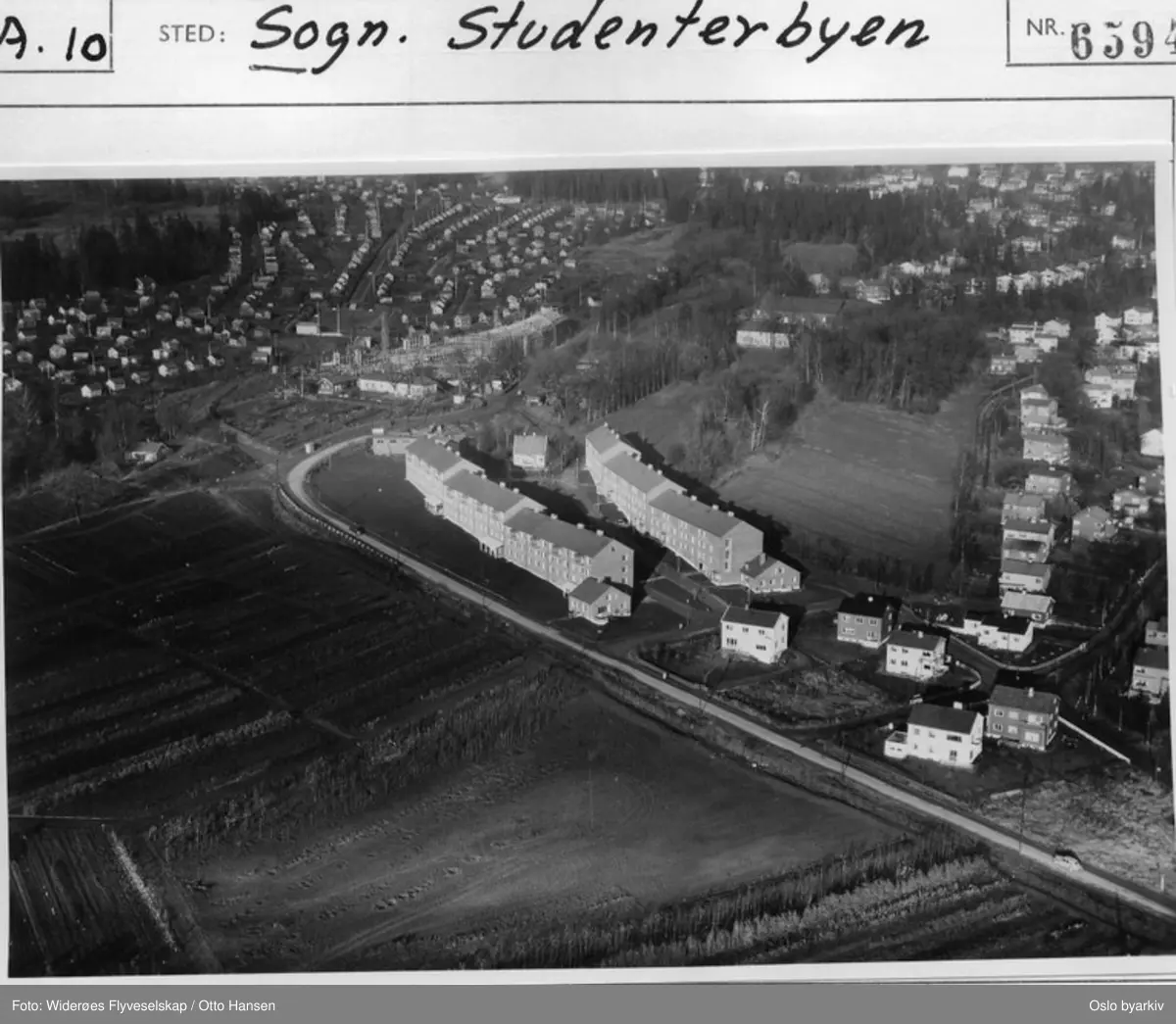 Sogn. Studenterbyen - Oslo byarkiv / DigitaltMuseum