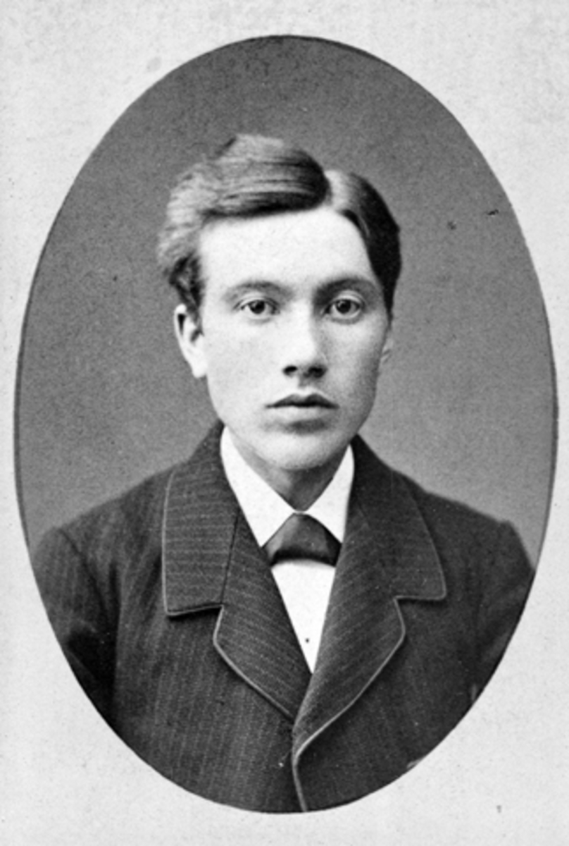 Portrett, Petter Simonsen, startet amtskole på Bjerrgård ved Tande ...