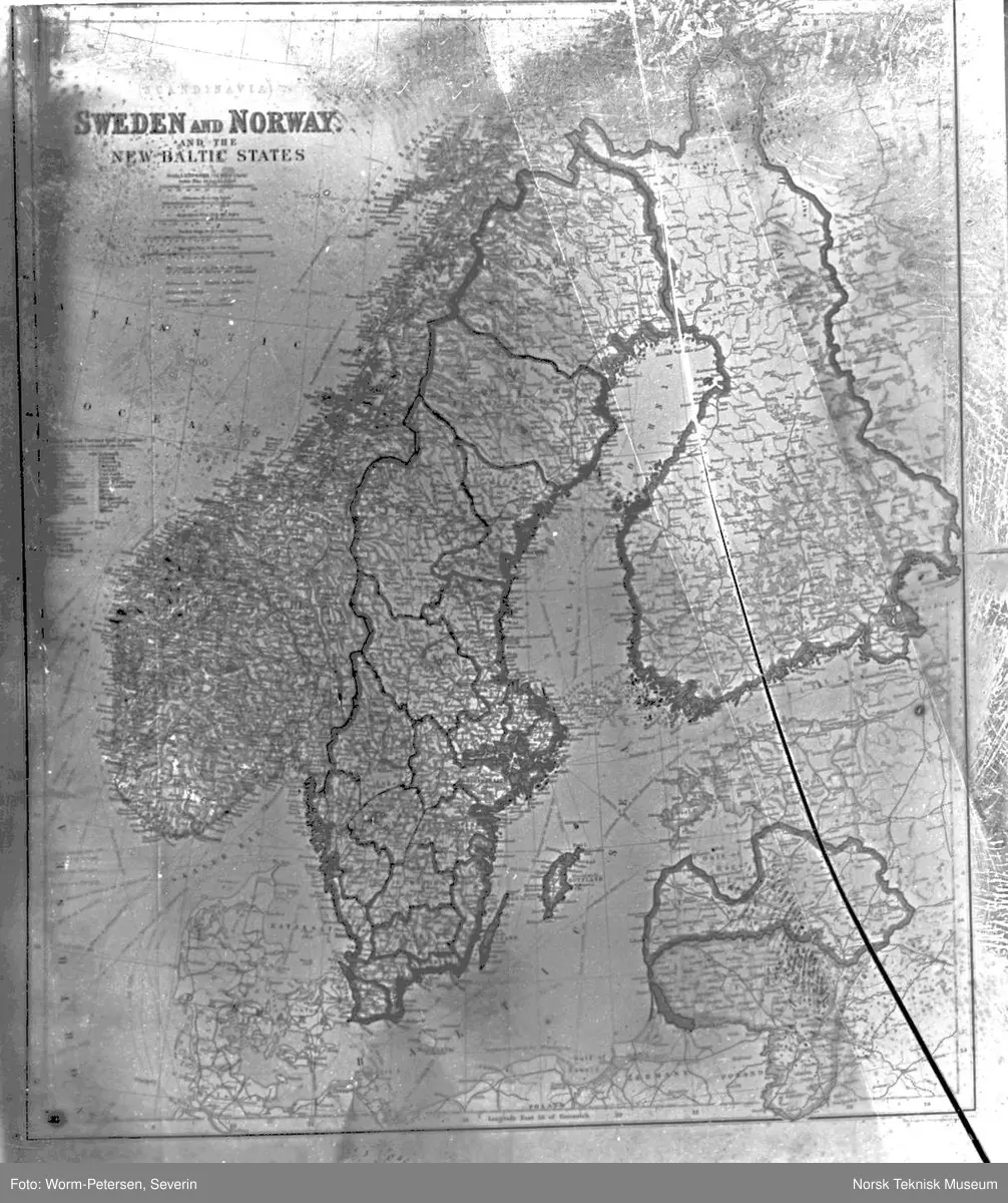 Kart over Norske Sverige og Finland - Norsk Teknisk Museum / DigitaltMuseum