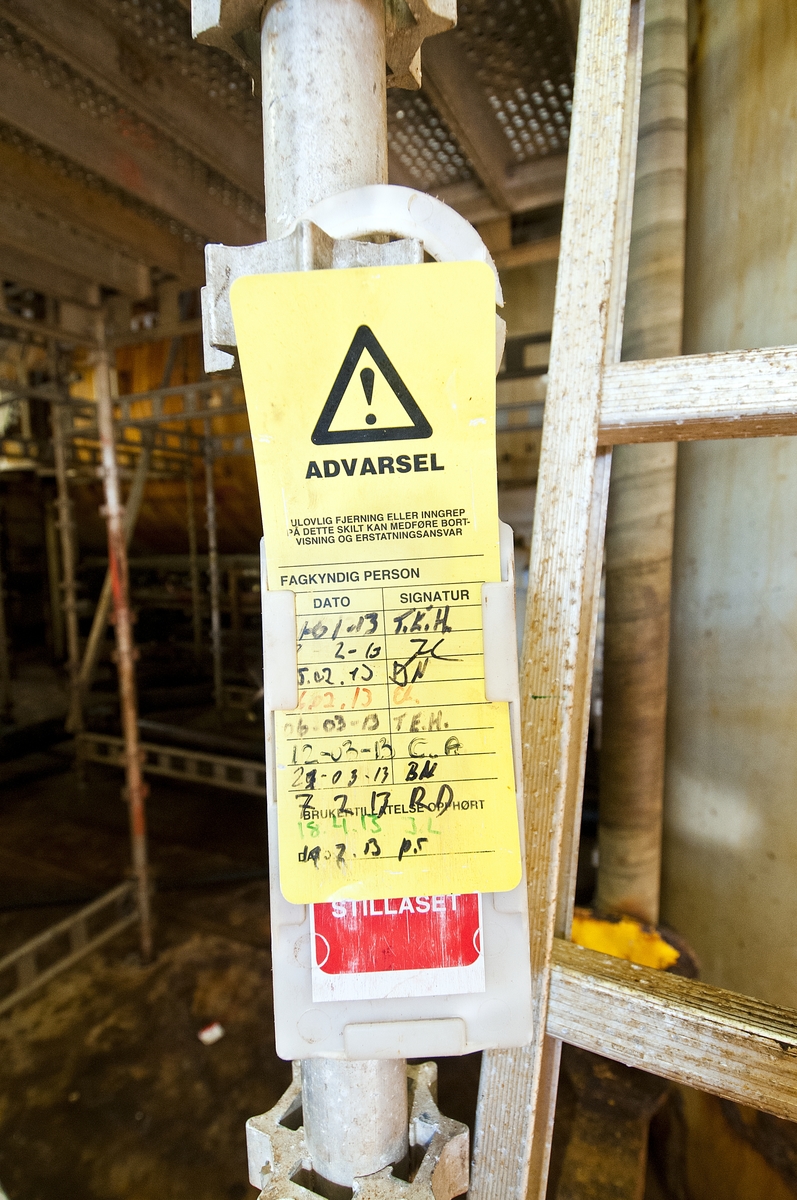 Merking av stillas på den nedstengte Valhall PCP (process and ...