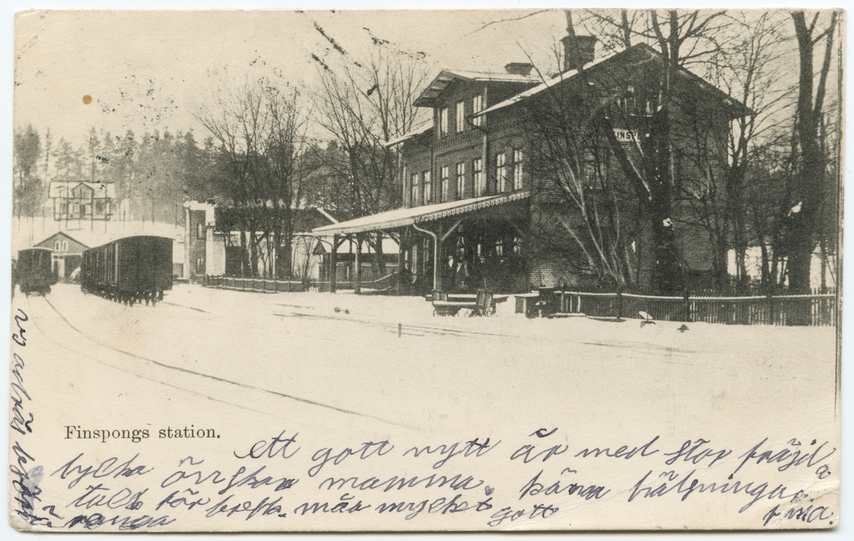 Finspång station. - Järnvägsmuseet / DigitaltMuseum