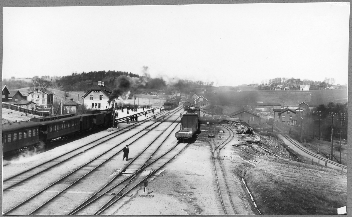 Munkedal järnvägsstation. - Järnvägsmuseet / DigitaltMuseum