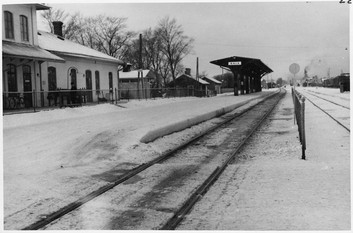 Sala station. - Järnvägsmuseet / DigitaltMuseum
