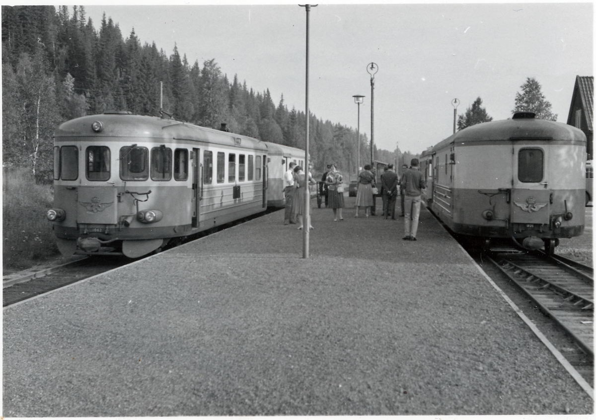Vid en Sälen station på sträckan Vansbro - Särna - Mora - Älvdalen med ...