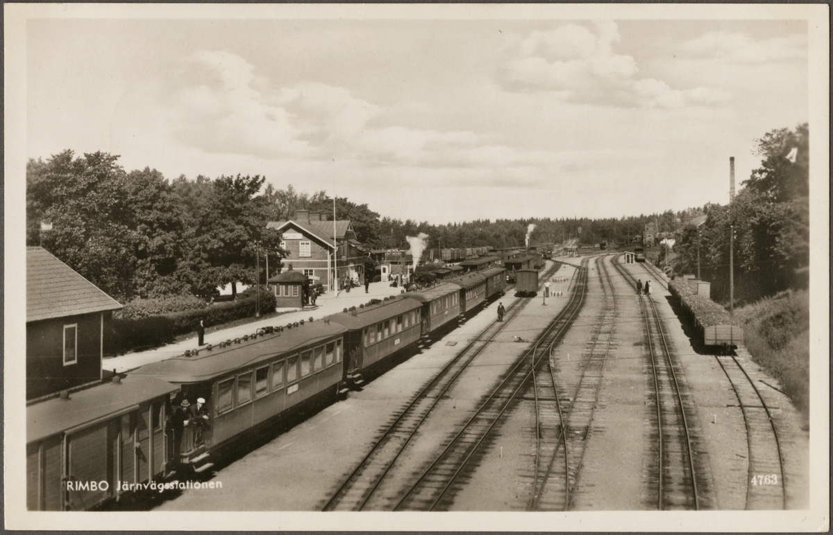 Rimbo station. - Järnvägsmuseet / DigitaltMuseum