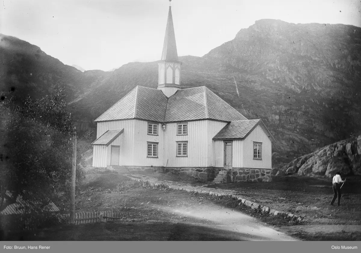 Moskenes kirke. - Oslo Museum / DigitaltMuseum
