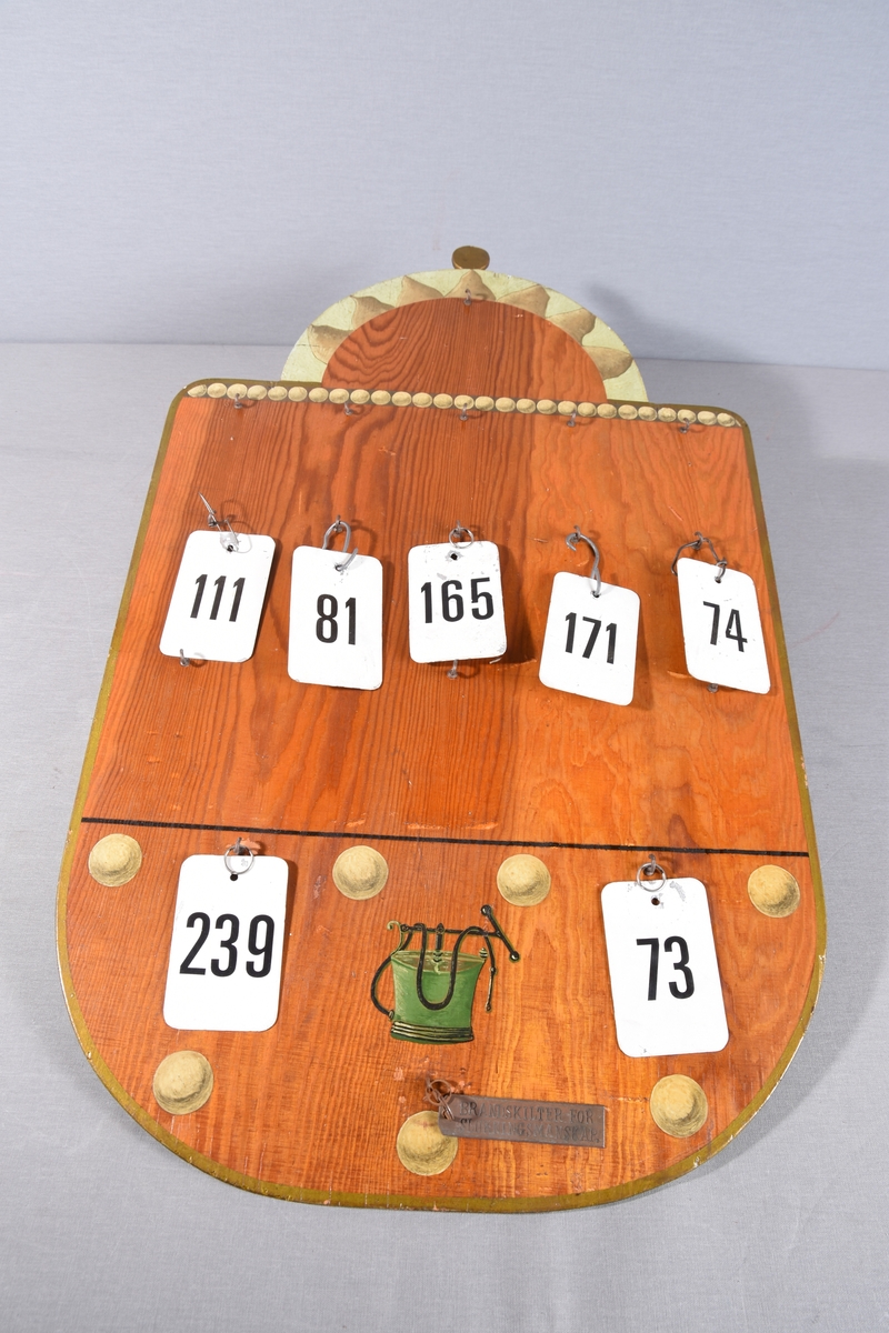 Tavle - Bergen Brannhistoriske Stiftelse / DigitaltMuseum