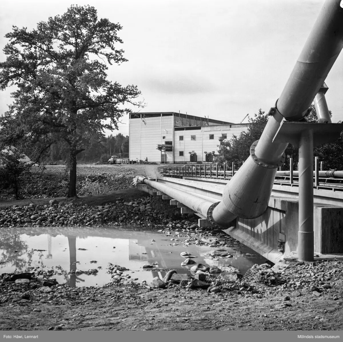 Fabriksbyggnad vid Hylte bruk, 12/9 1968. - Mölndals stadsmuseum ...