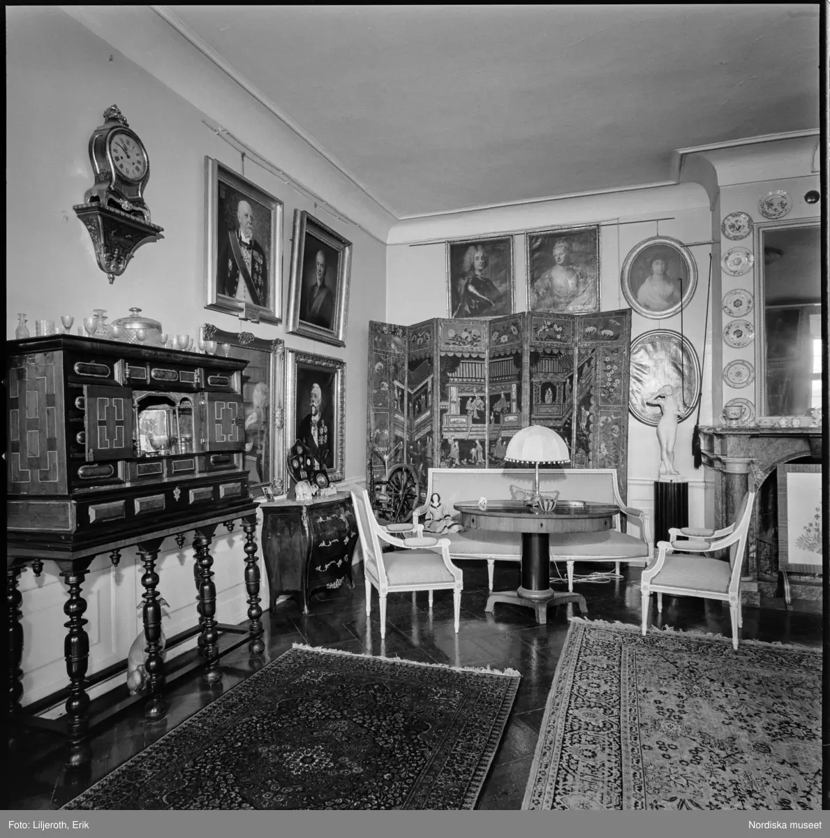 Claestorps slott, interiör, Östra Vingåkers socken, Södermanland ...
