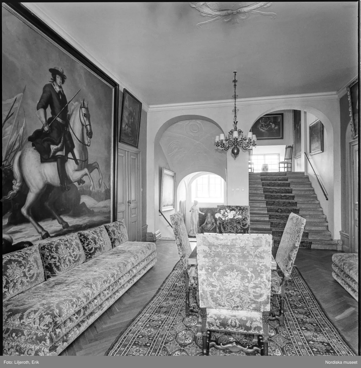 Ericsbergs slott, interiör, Stora Malms socken, Södermanland ...