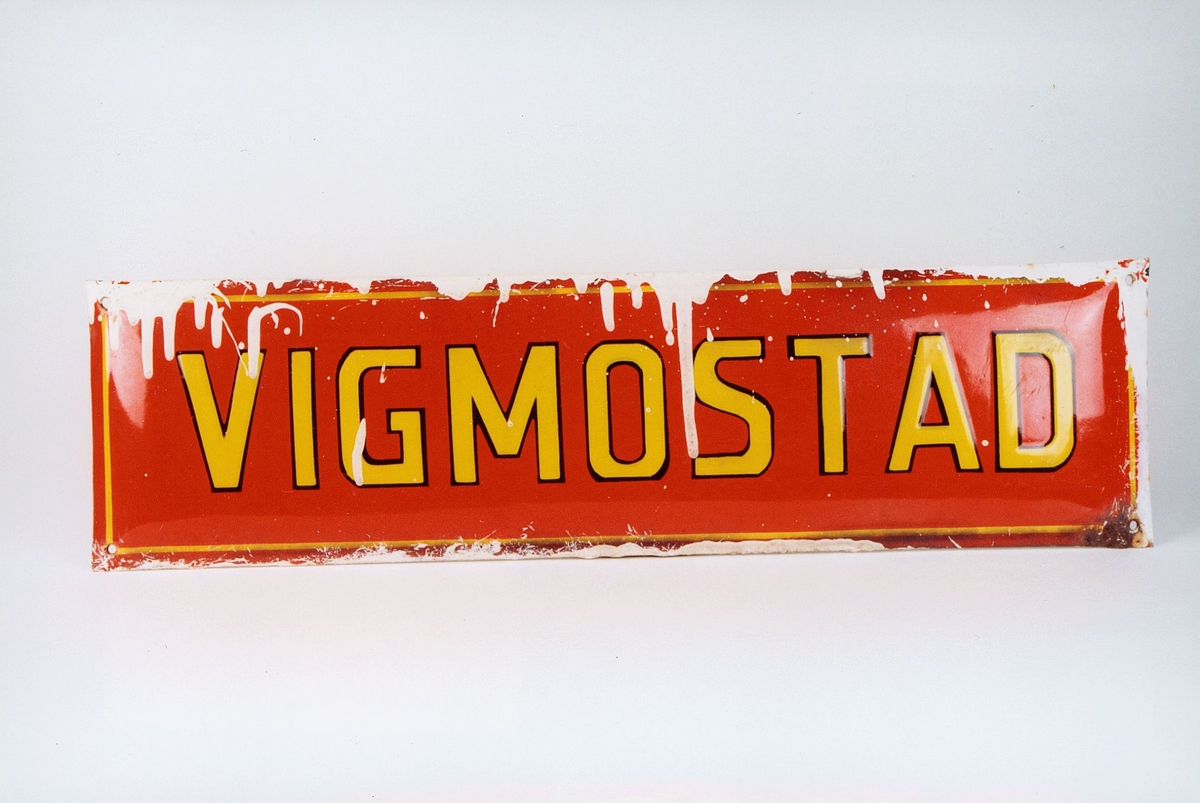 Postmuseet, gjenstander, skilt, stedskilt, stedsnavn, Vigmostad ... Postmuseet, gjenstander, skilt, stedskilt, stedsnavn, Vigmostad ...