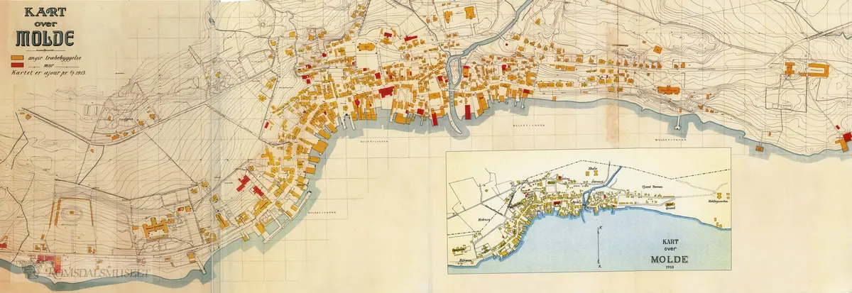 Kart over Molde fra 1913 brukt i "Manntall for Molde 1907 og 1913 ...