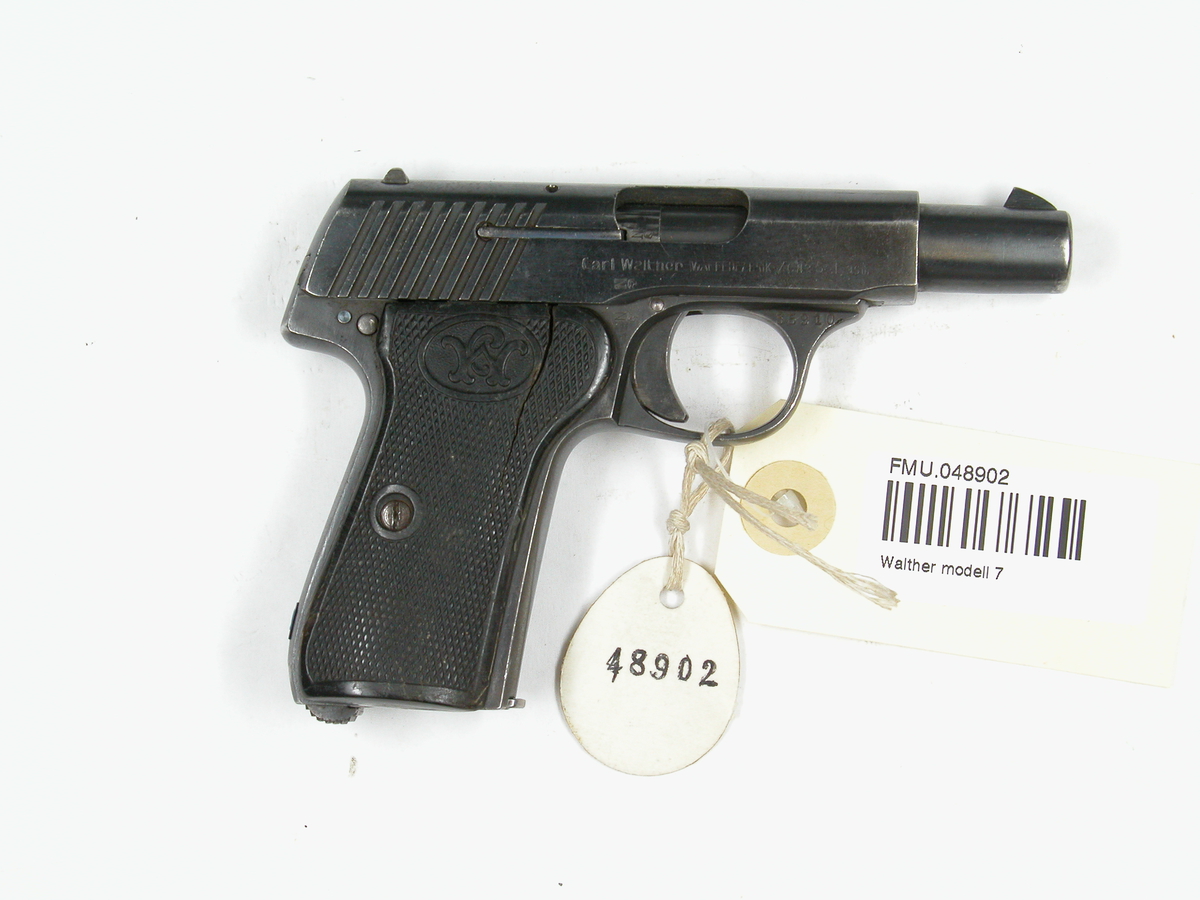 Pistol 6,35 mm Walther modell 7 - Forsvarets museer / DigitaltMuseum