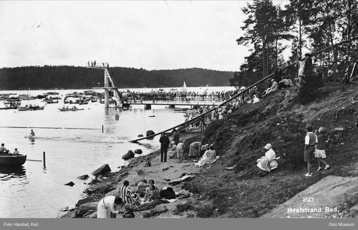 Hvalstrand Bad. - Oslo Museum / DigitaltMuseum