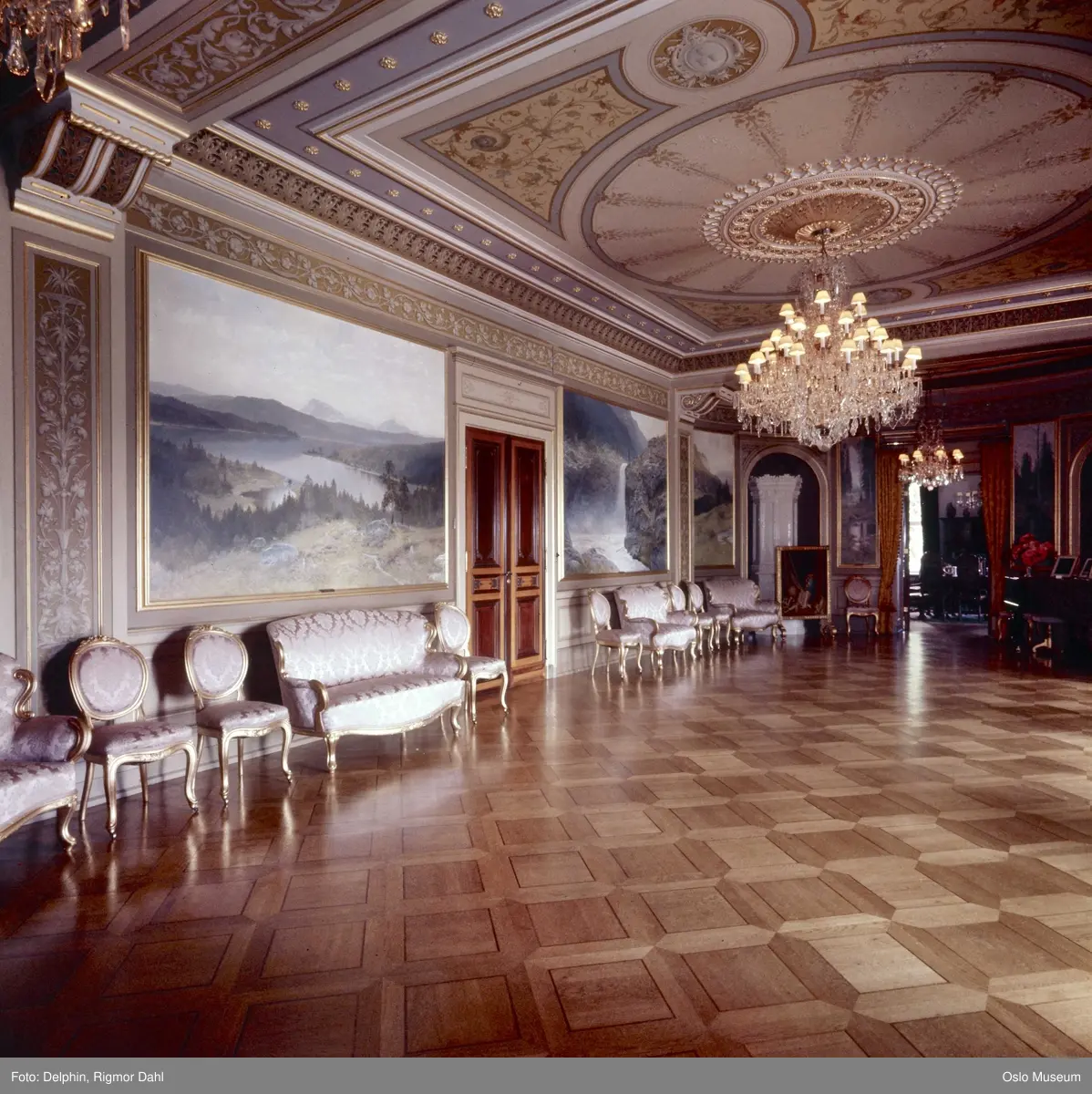 Fritzøehus slott, interiør, malerisal - Oslo Museum / DigitaltMuseum
