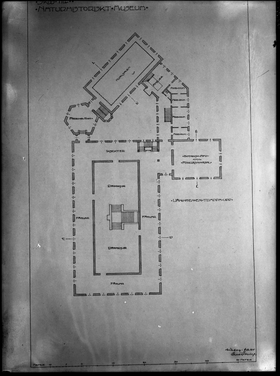 'Ritningar till nytt Naturhistoriskt Museum. Ritningarna ...