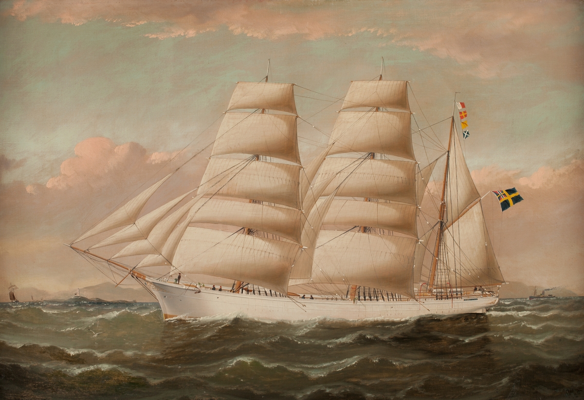 Tremastad bark - Sjöhistoriska museet / DigitaltMuseum