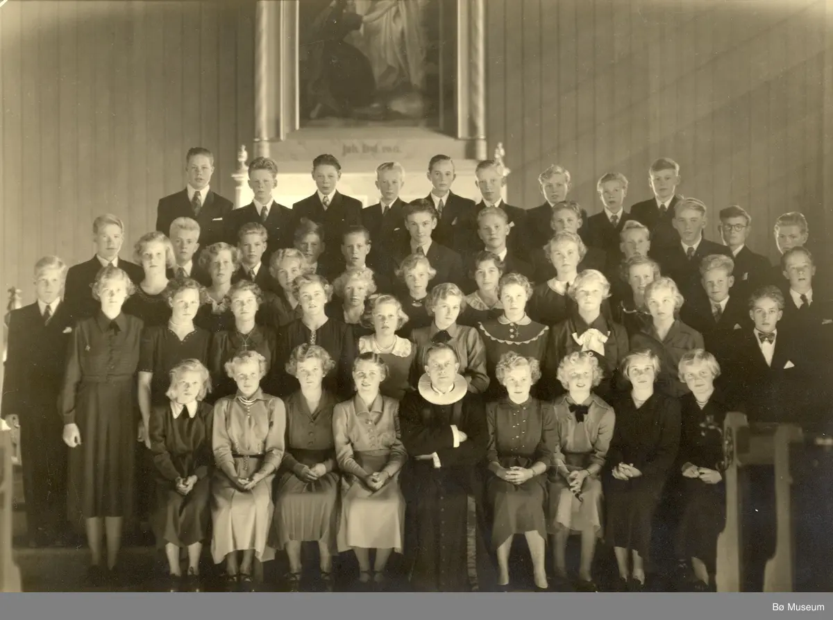 Konfirmasjonsbilde 1952 (For opplysningar om namn, sjå under Andre Opplysningar lenger ned på ...