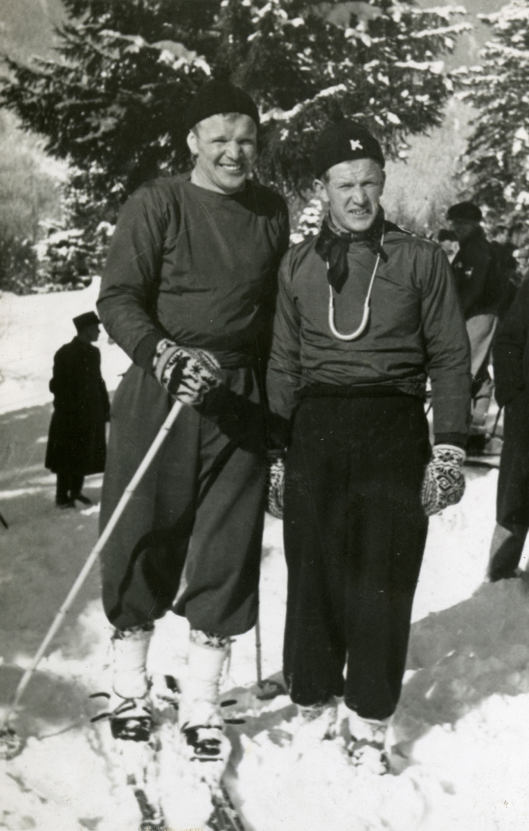 Sigmund og Birger Ruud i Garmisch - Norsk Bergverksmuseum / DigitaltMuseum