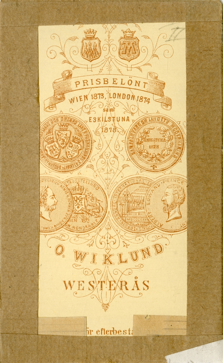 Porträtt av Carl Victor Justus Karlsson, officer Intendenturkåren ...