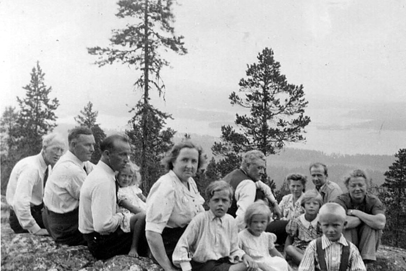 Leif Andersson, Ek, David K, med Bibi, fru Nyrén, Raimo, Dola, Nyrén ...